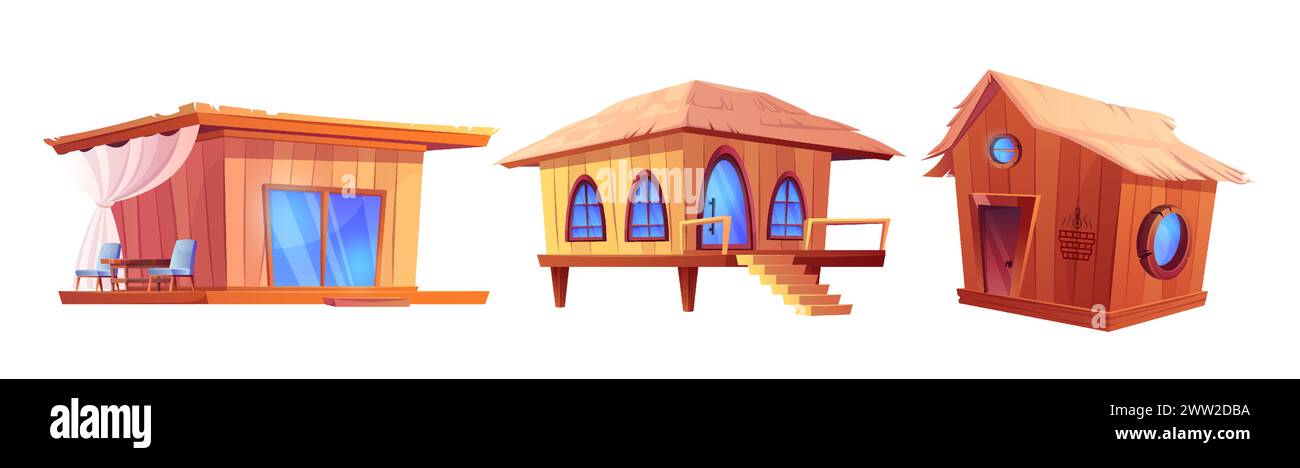 Straw beach hut bar Cut Out Stock Images & Pictures - Alamy