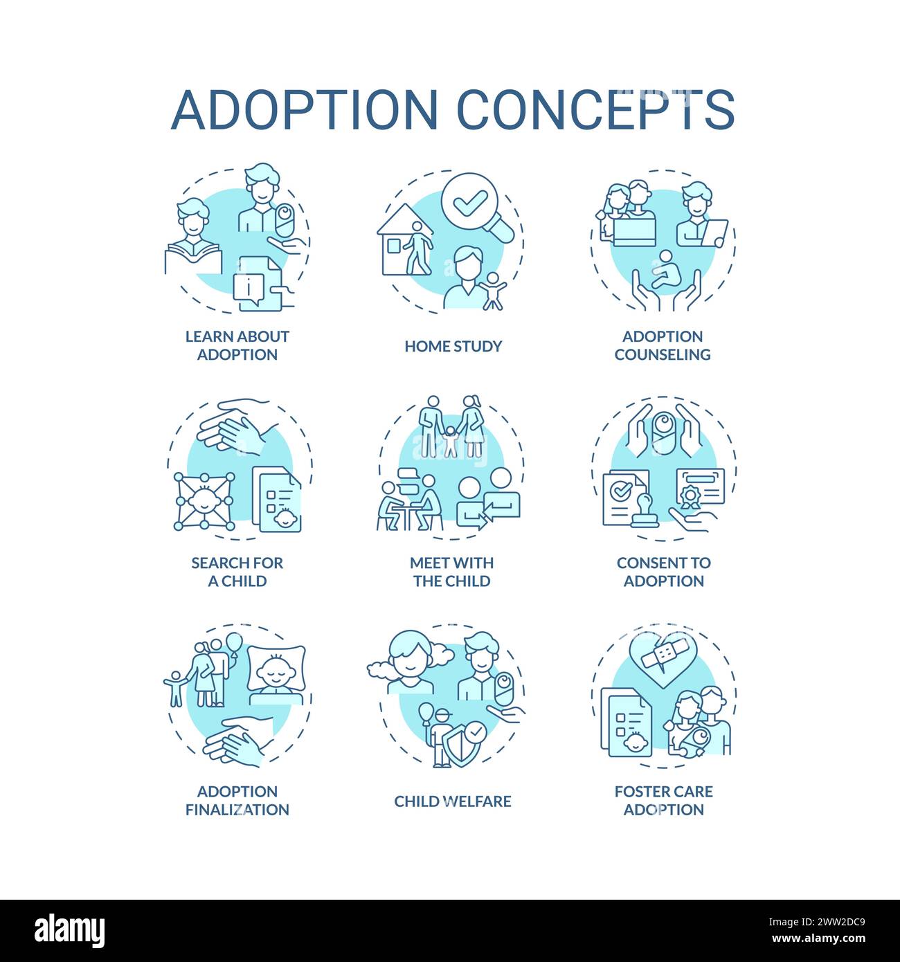 Adoption soft blue concept icons Stock Vector Image & Art - Alamy Adoption soft blue concept icons Stock Vector Image & Art - Alamy