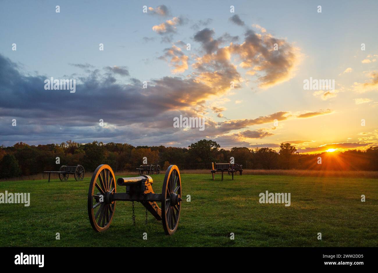 Civil War Cannons at Manassas National Battlefield Park located in ...