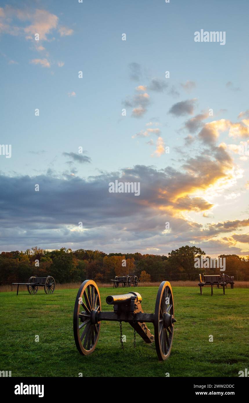 Civil War Cannons at Manassas National Battlefield Park located in ...