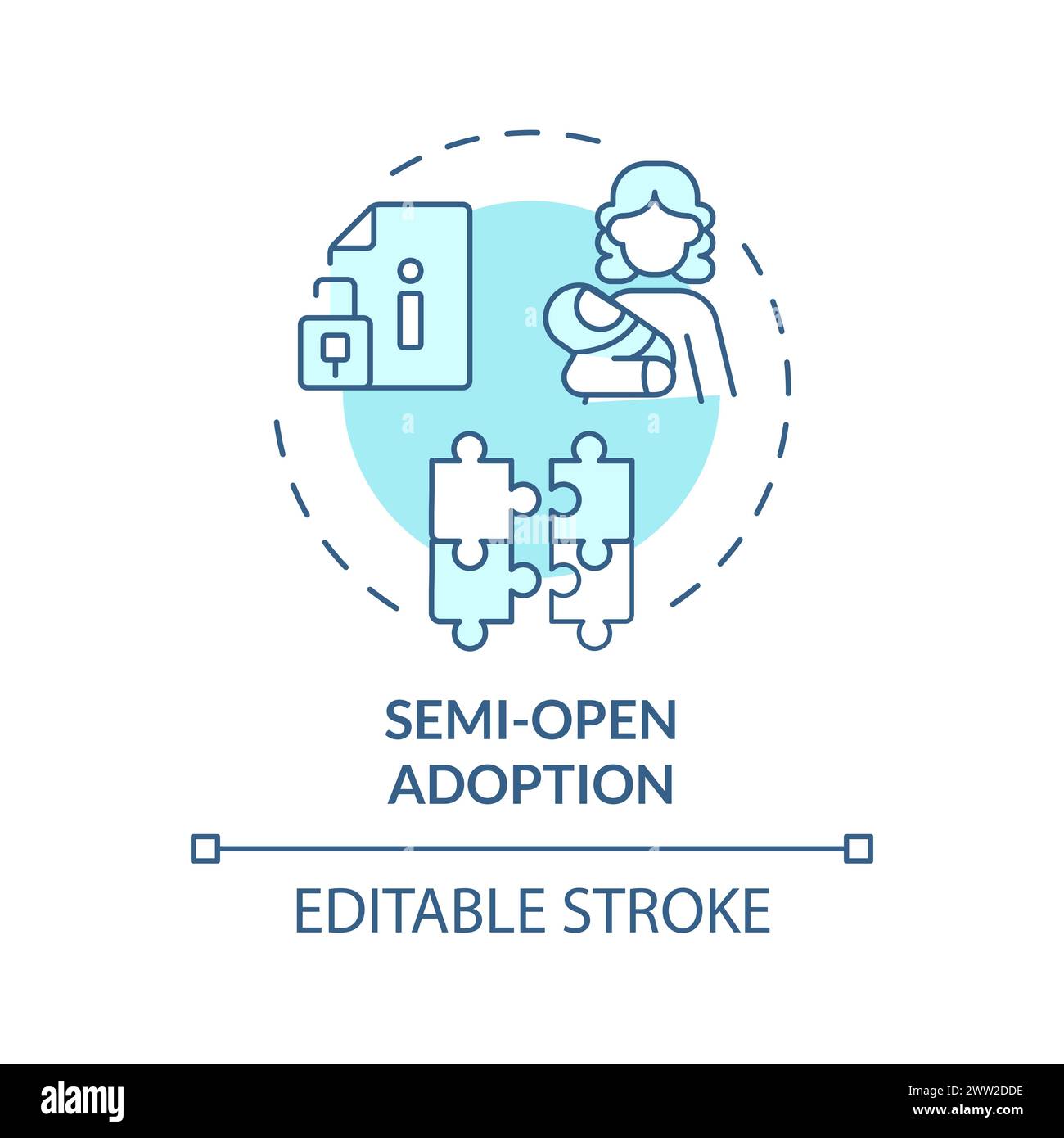 Semi open adoption soft blue concept icon Stock Vector Image & Art - Alamy Semi open adoption soft blue concept icon Stock Vector Image & Art - Alamy