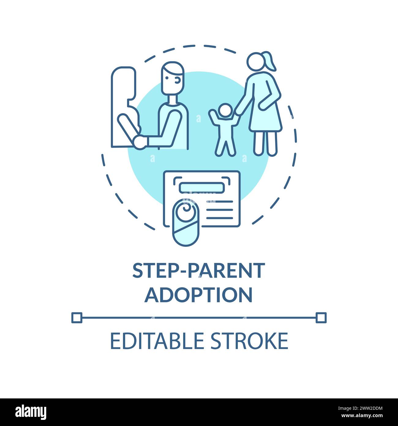 Stepchild adoption Stock Vector Images - Alamy