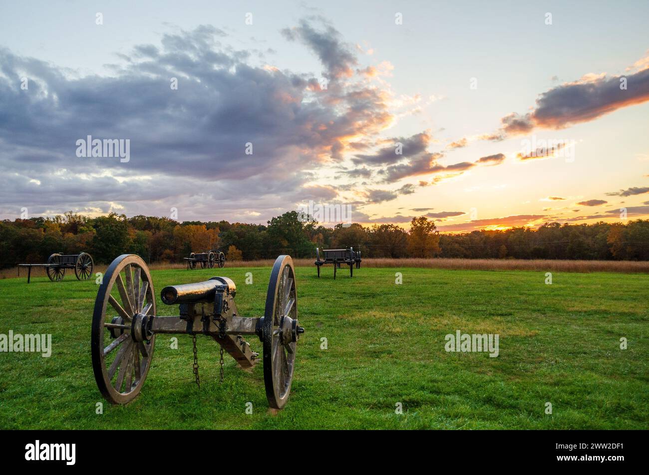 Civil War Cannons at Manassas National Battlefield Park located in ...