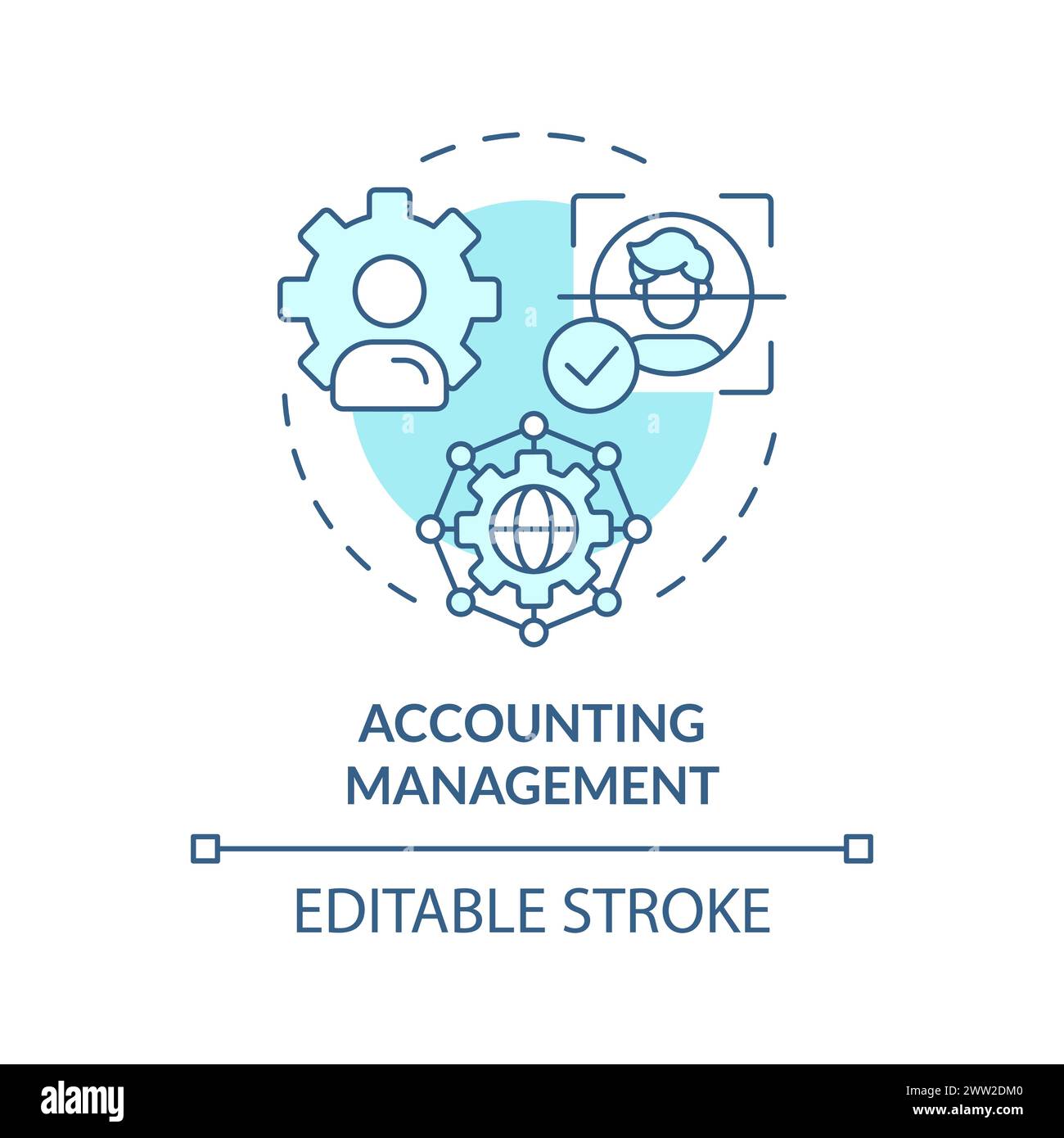 Accounting management soft blue concept icon Stock Vector Image & Art ...