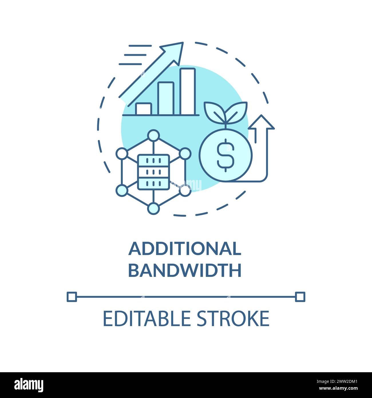 Internet bandwidth soft blue concept icon Stock Vector Image & Art - Alamy