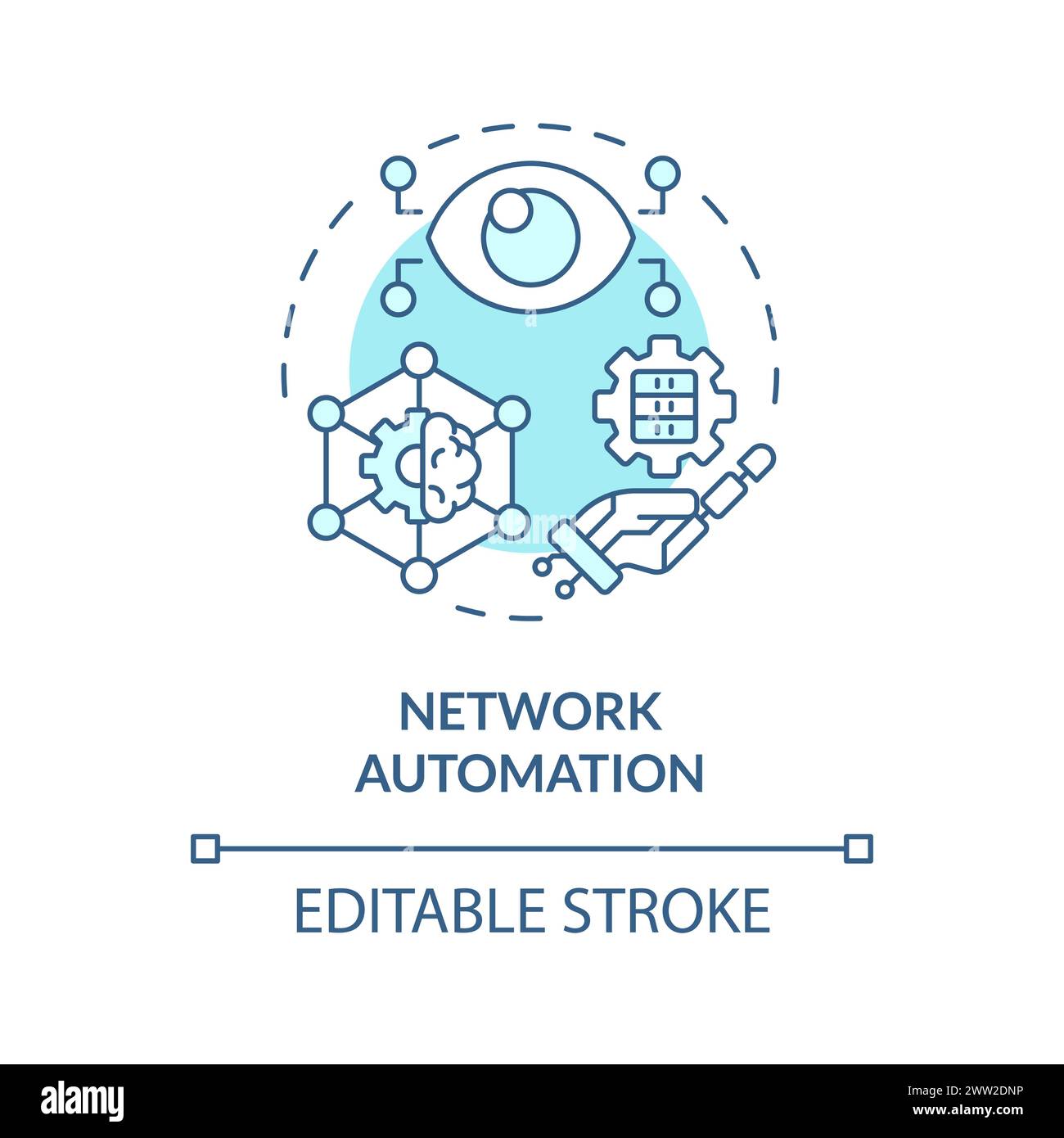 Network automation soft blue concept icon Stock Vector Image & Art - Alamy