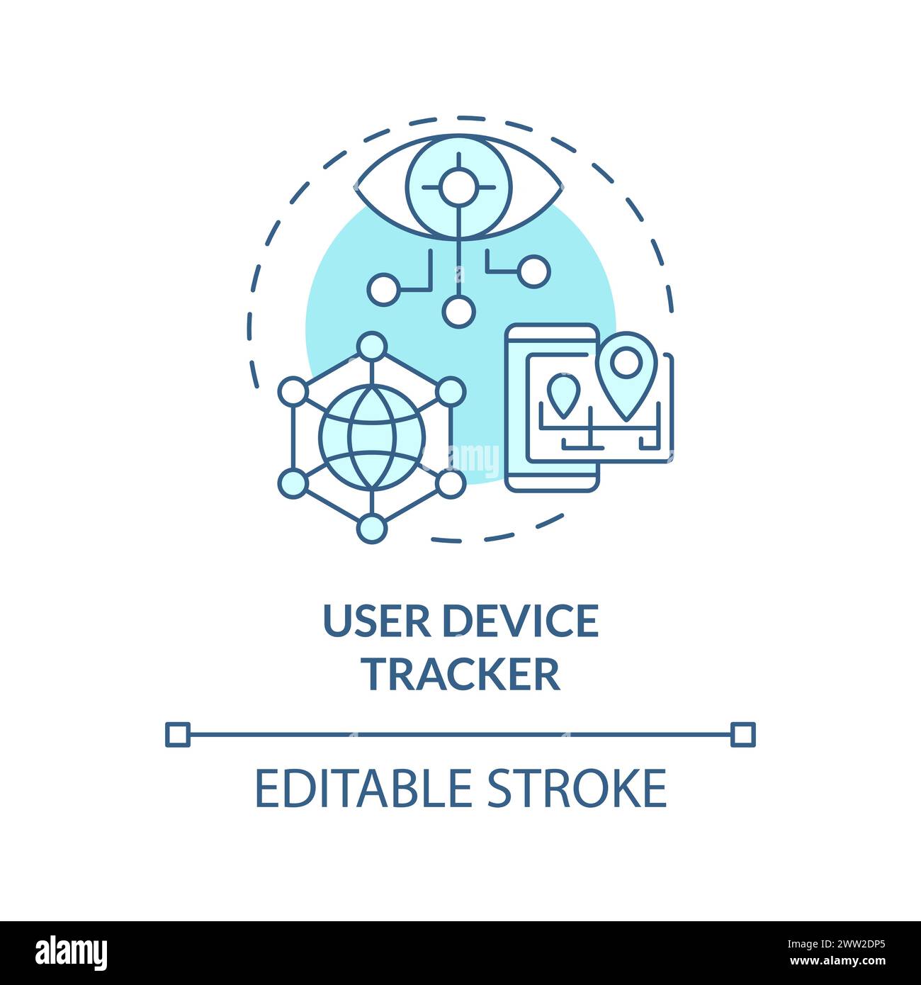 Digital tracking soft blue concept icon Stock Vector Image & Art - Alamy