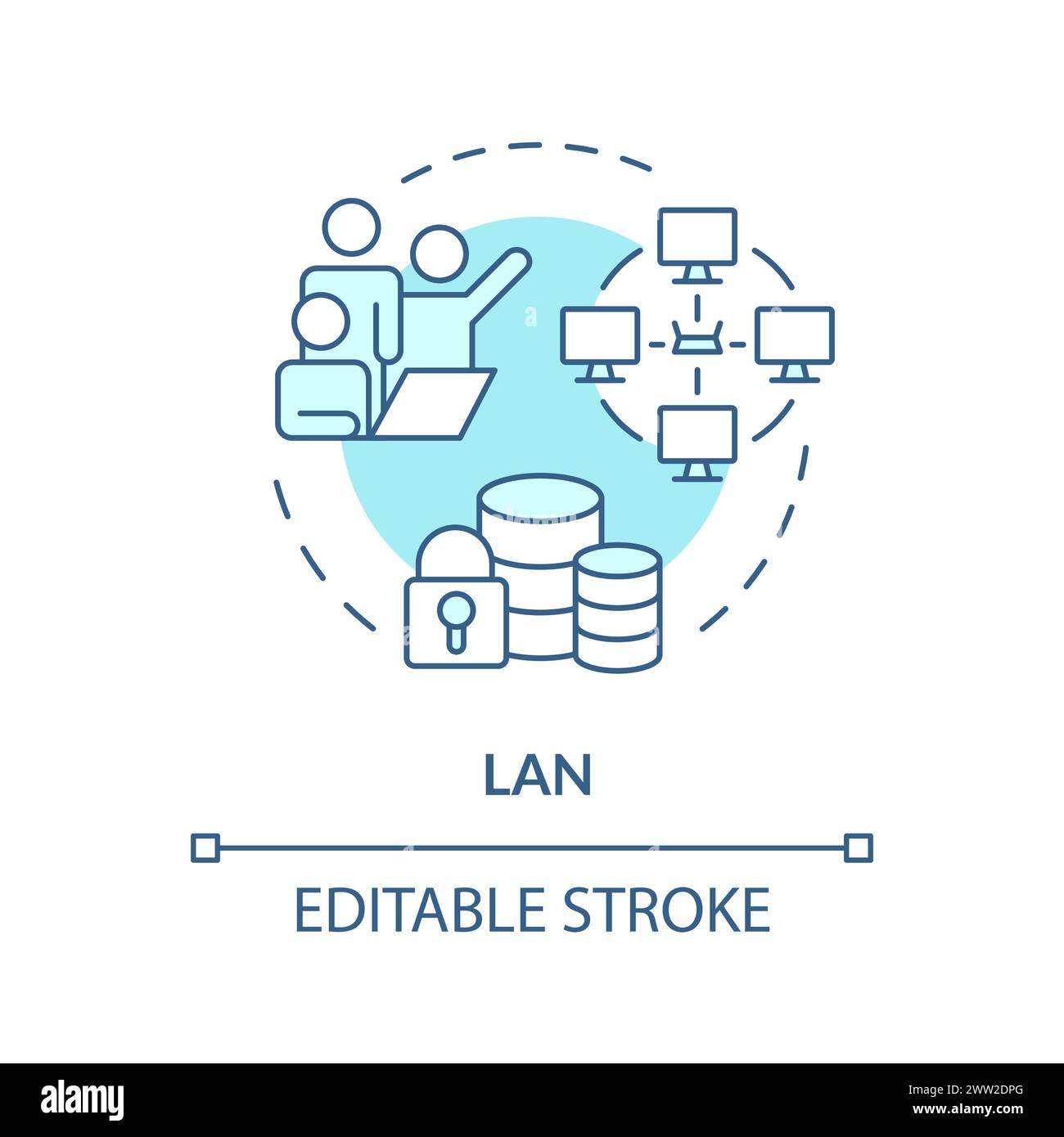 Lan circle Stock Vector Images - Alamy