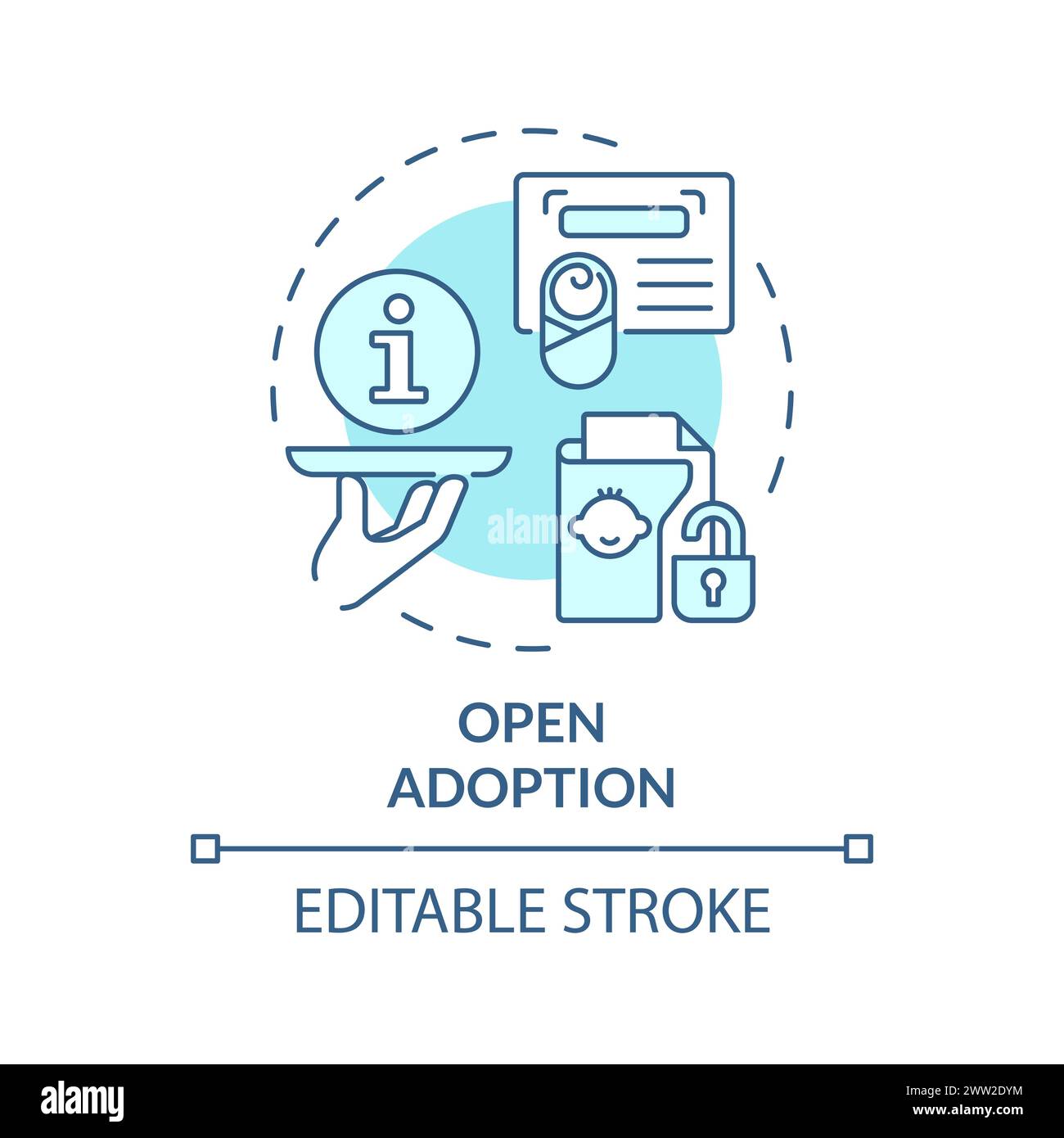 Open adoption soft blue concept icon Stock Vector Image & Art - Alamy Open adoption soft blue concept icon Stock Vector Image & Art - Alamy
