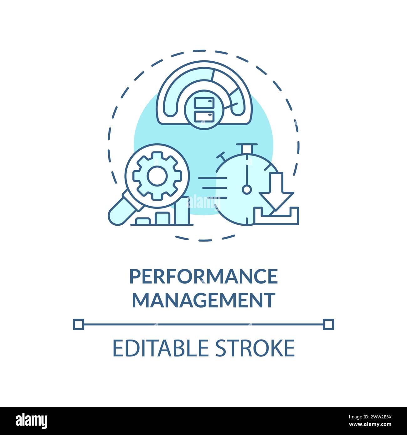 Performance management soft blue concept icon Stock Vector Image & Art ...