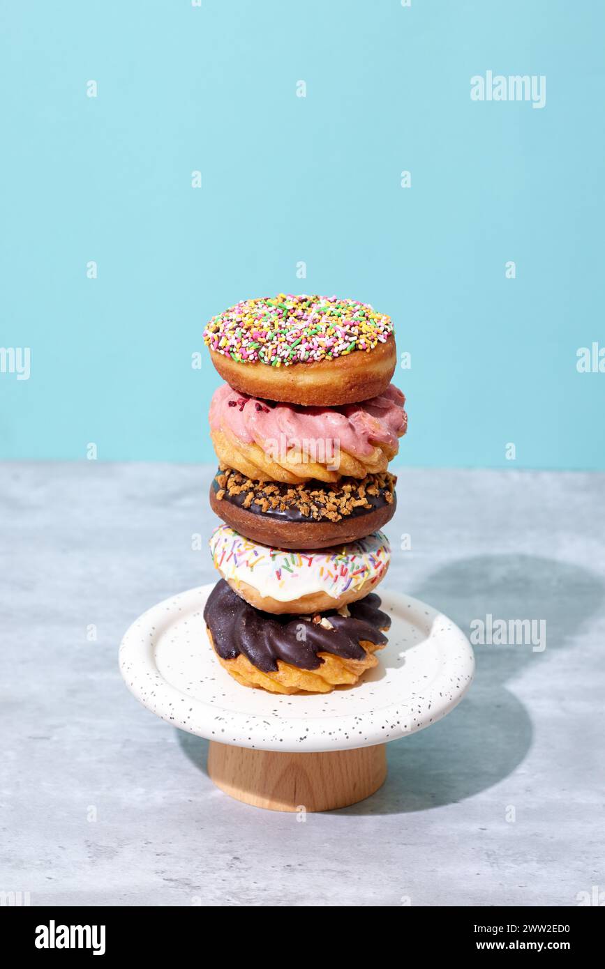Donut stack hi-res stock photography and images - Alamy