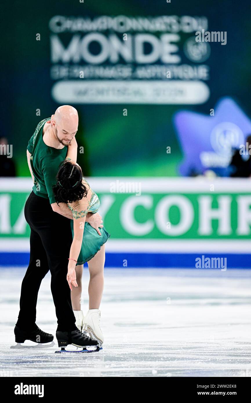 Ellie KAM & Danny O'SHEA (USA), during Pairs Short Program, at the ISU ...