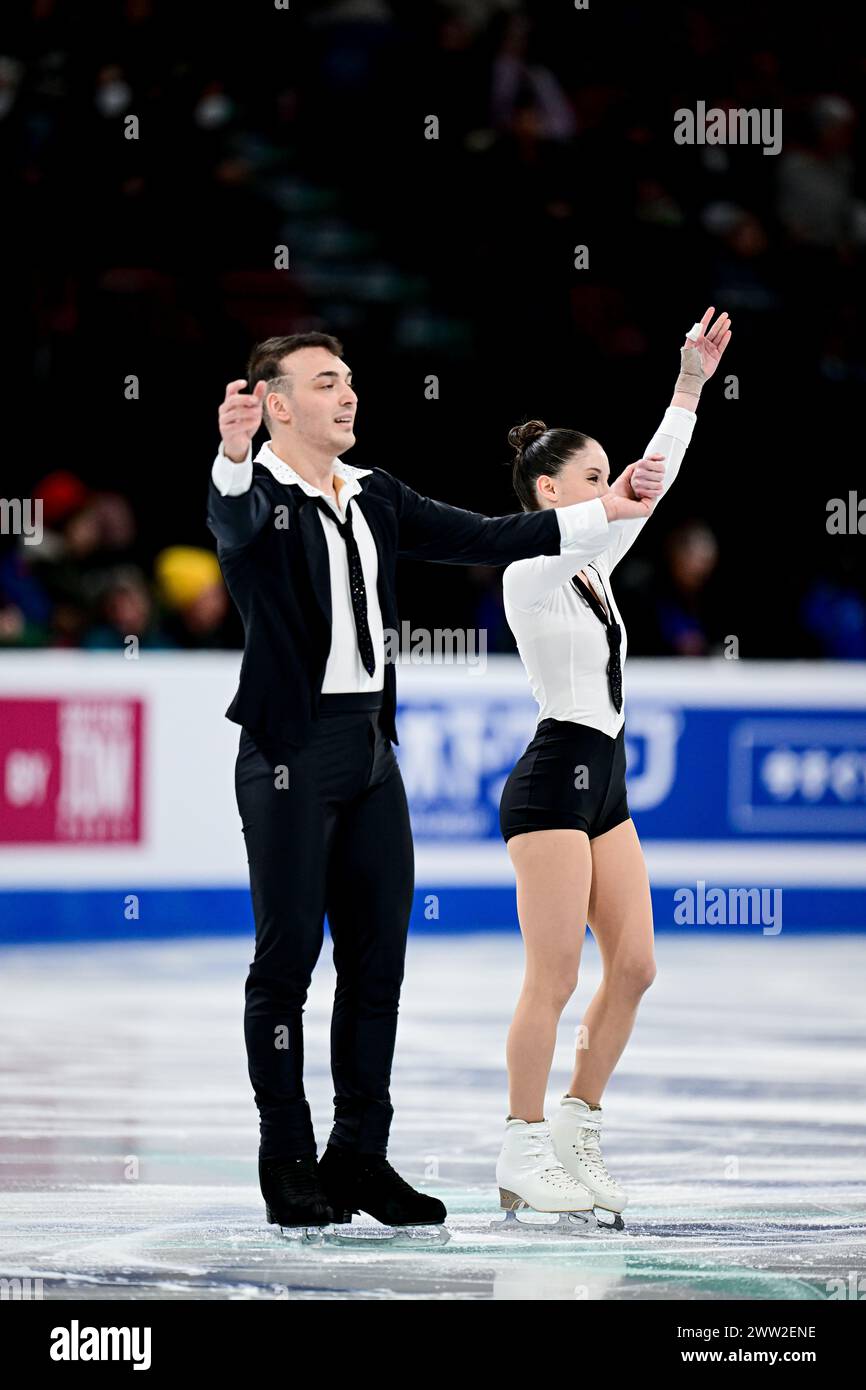 Federica SIMIOLI & Alessandro ZARBO (CZE), during Pairs Short Program ...