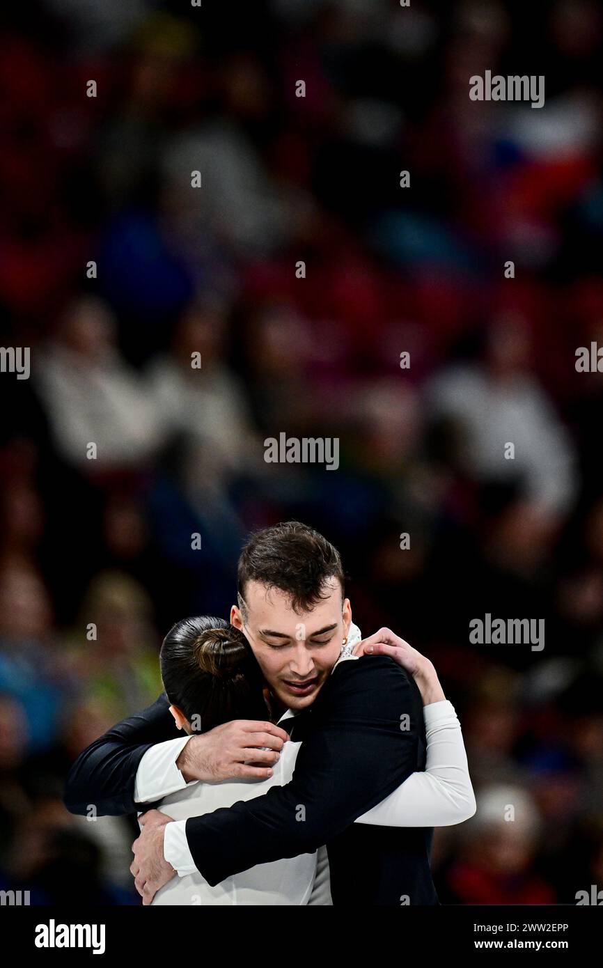 Federica SIMIOLI & Alessandro ZARBO (CZE), during Pairs Short Program ...