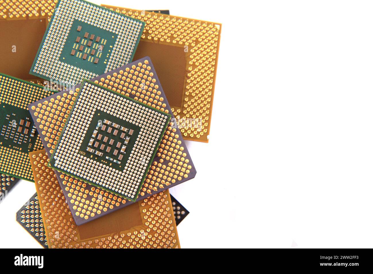 CPU microprocessors isolated on the white background Stock Photo - Alamy