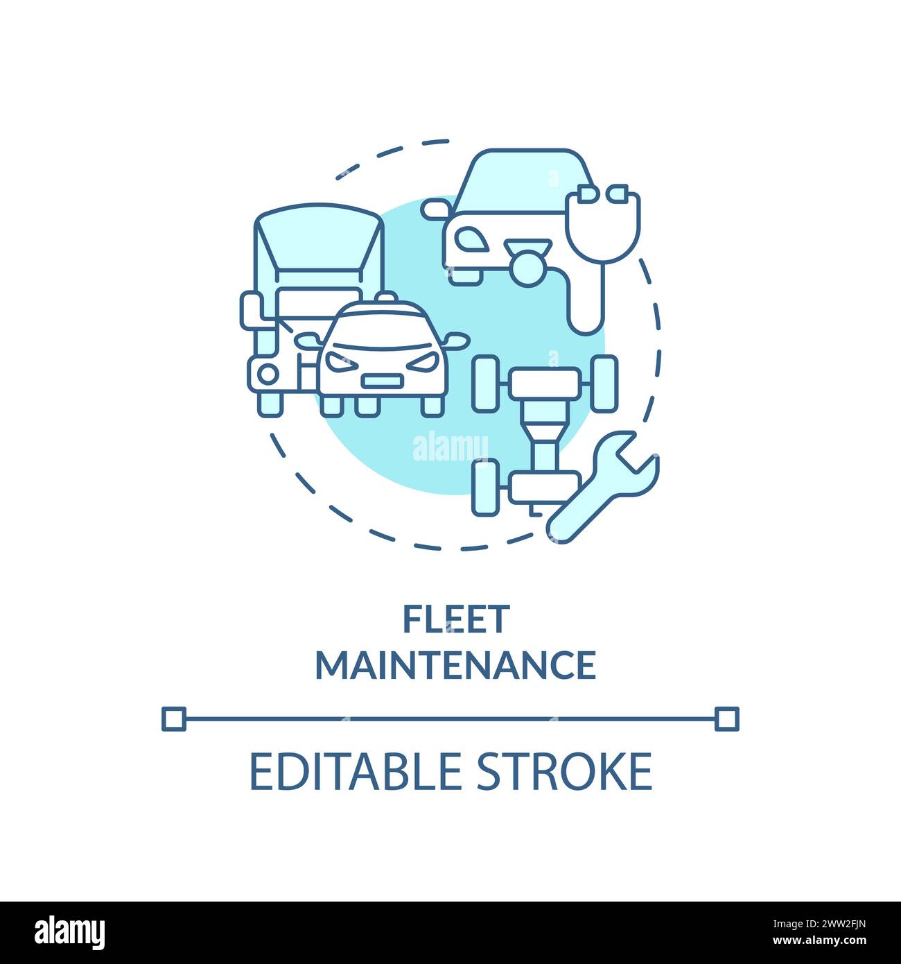 Fleet maintenance soft blue concept icon Stock Vector Image & Art - Alamy