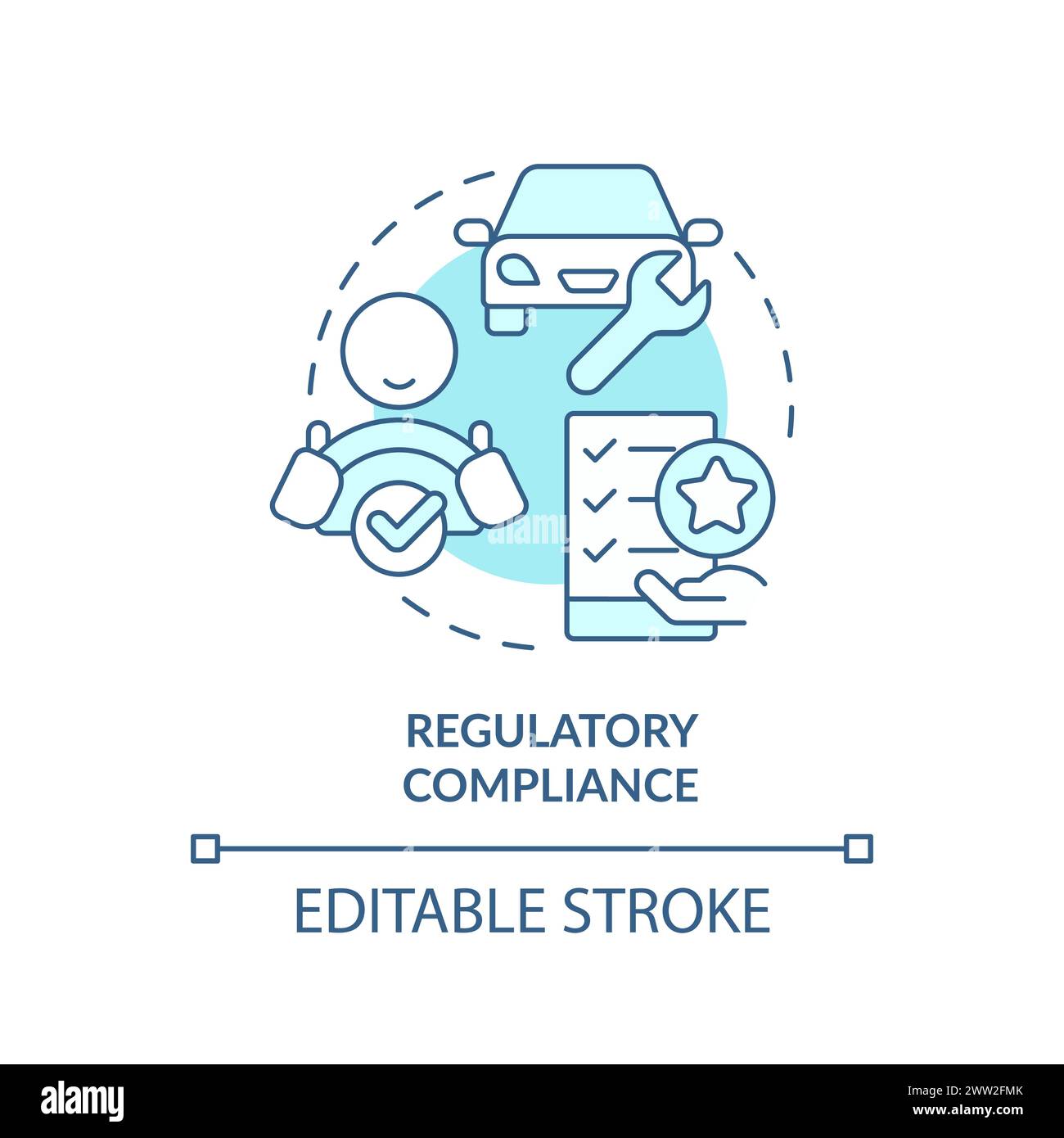 Regulatory compliance soft blue concept icon Stock Vector Image & Art ...