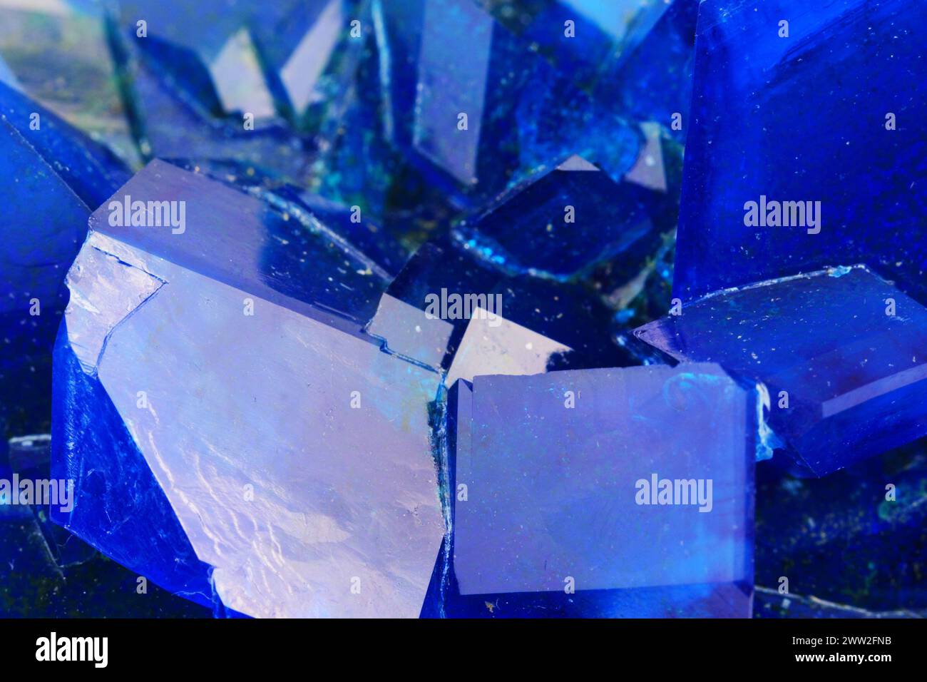 blue vitriol mineral isolated on the white background Stock Photo - Alamy