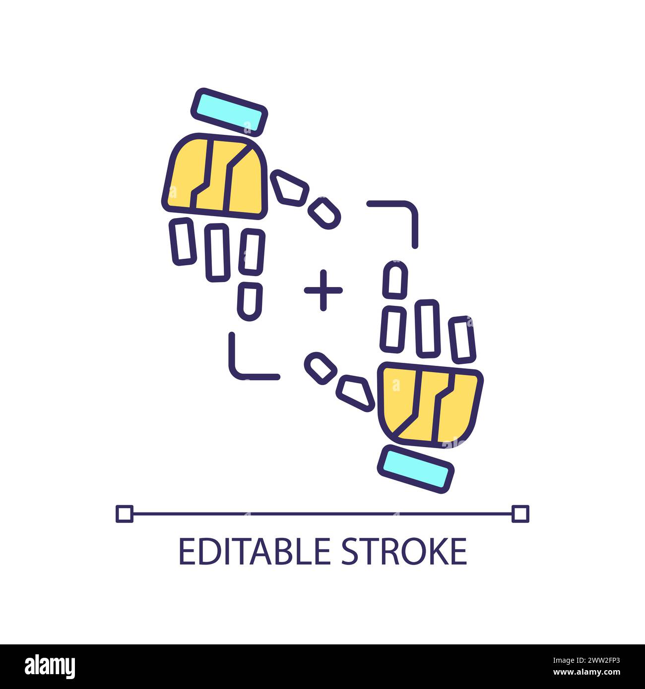 Robotic hands RGB color icon Stock Vector Image & Art - Alamy