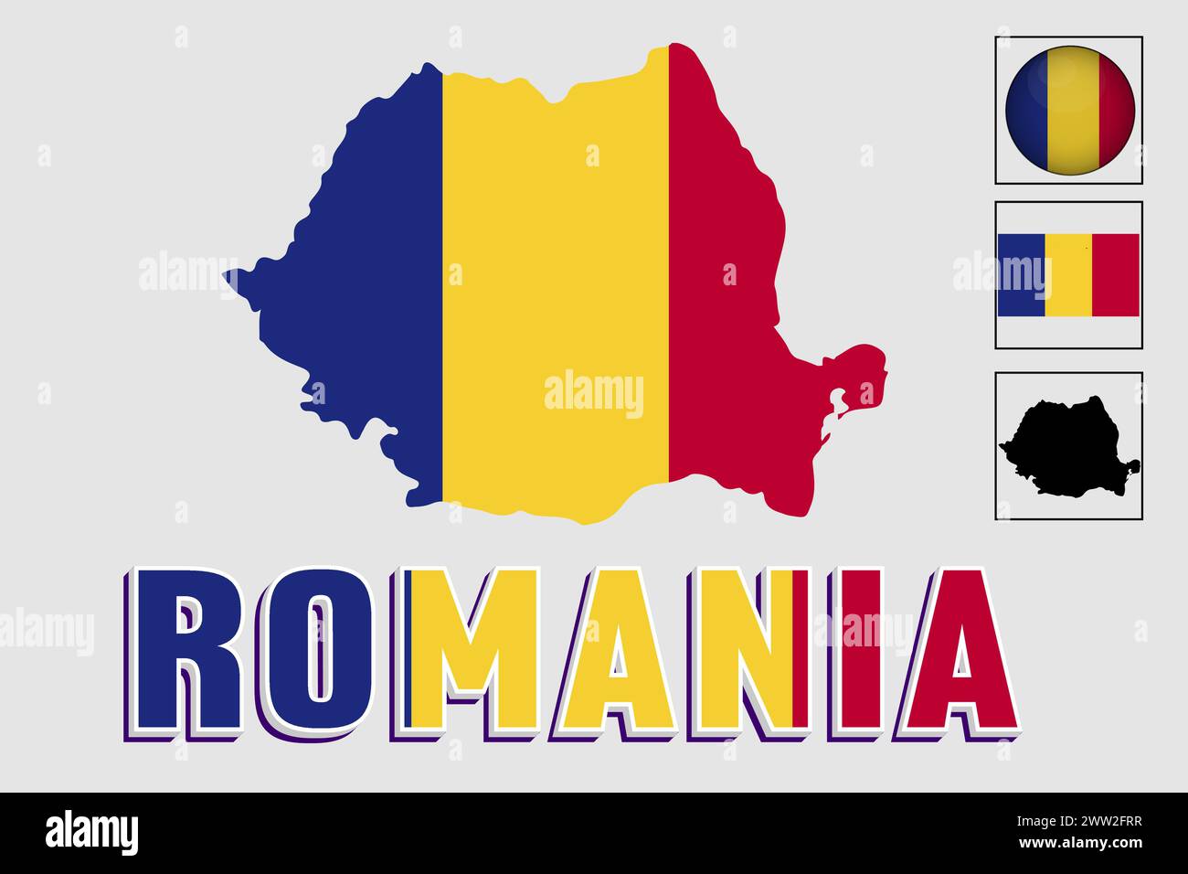 Romania vector graphic Stock Vector Images - Alamy