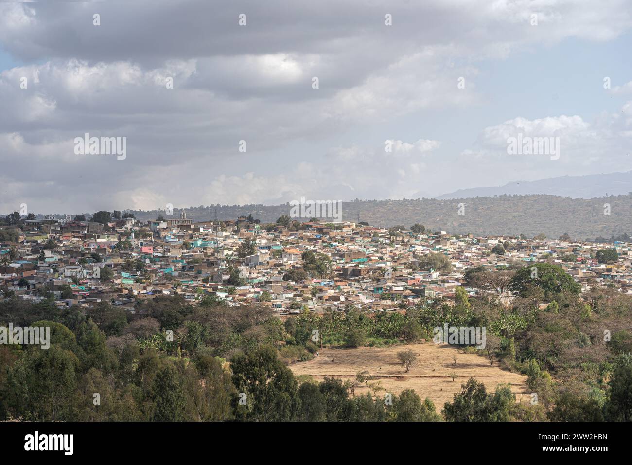 Aerial view of harar jugol old town, Harari Region, Ethiopia Stock ...
