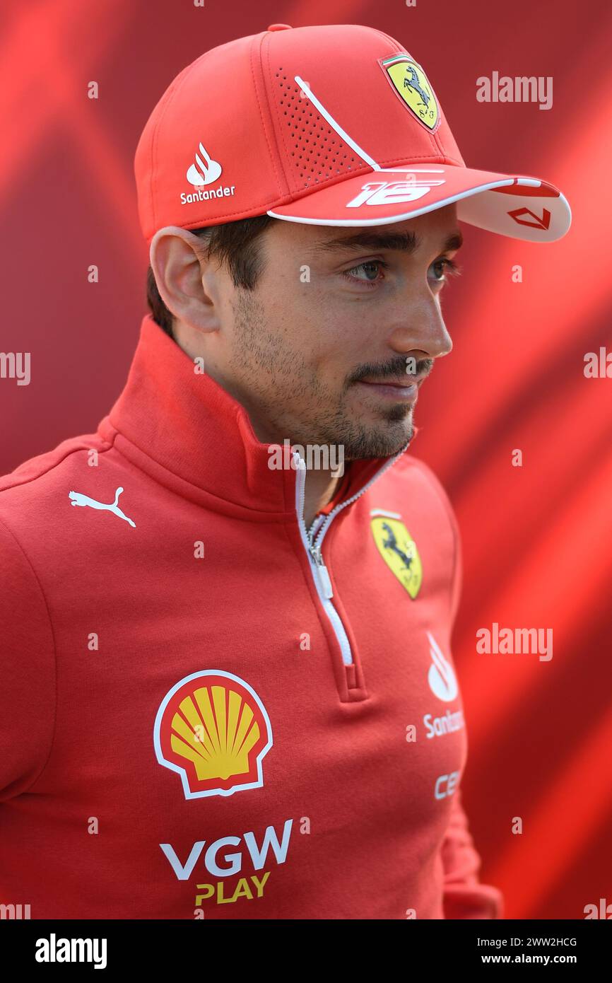 MELBOURNE, AUSTRALIA 21 Mar 2024. Pictured: 16 Charles Leclerc (MCO ...