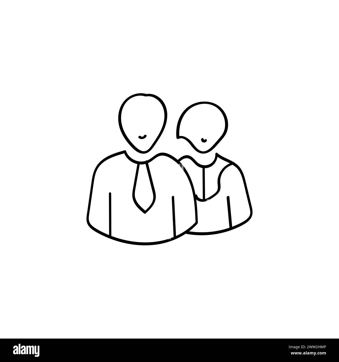 Hand Drawn flat icon for partnership Stock Vector Image & Art - Alamy