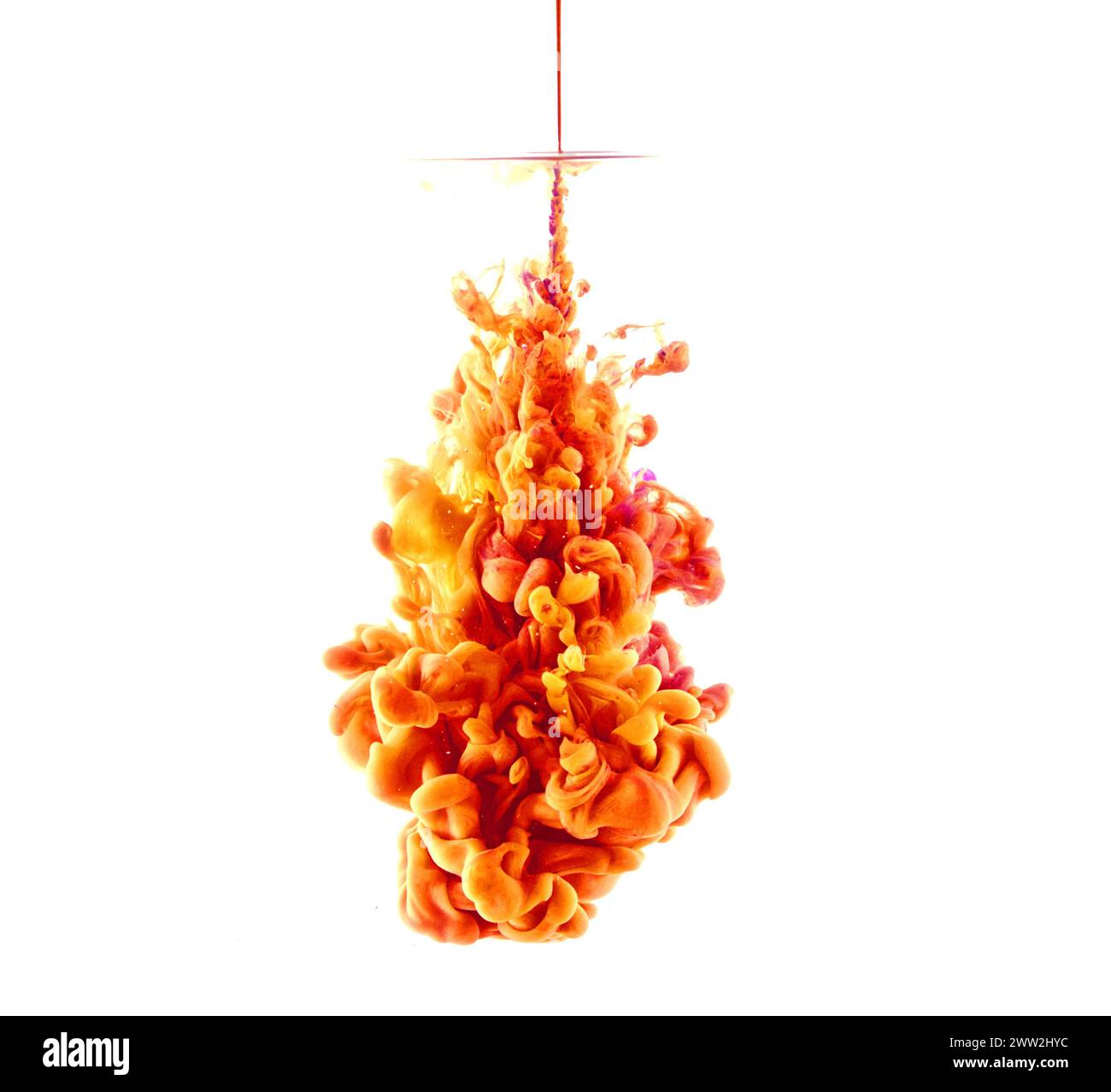 Water, paint and orange for ink, color and explosion for glow, inferno ...