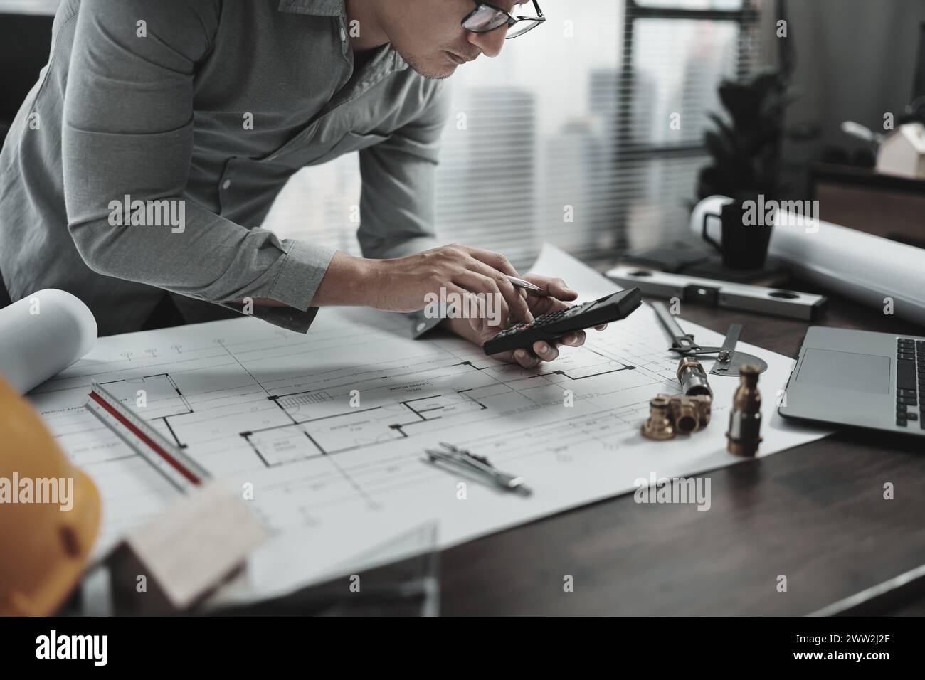 Engineering working with drawings inspection and press calculator on ...