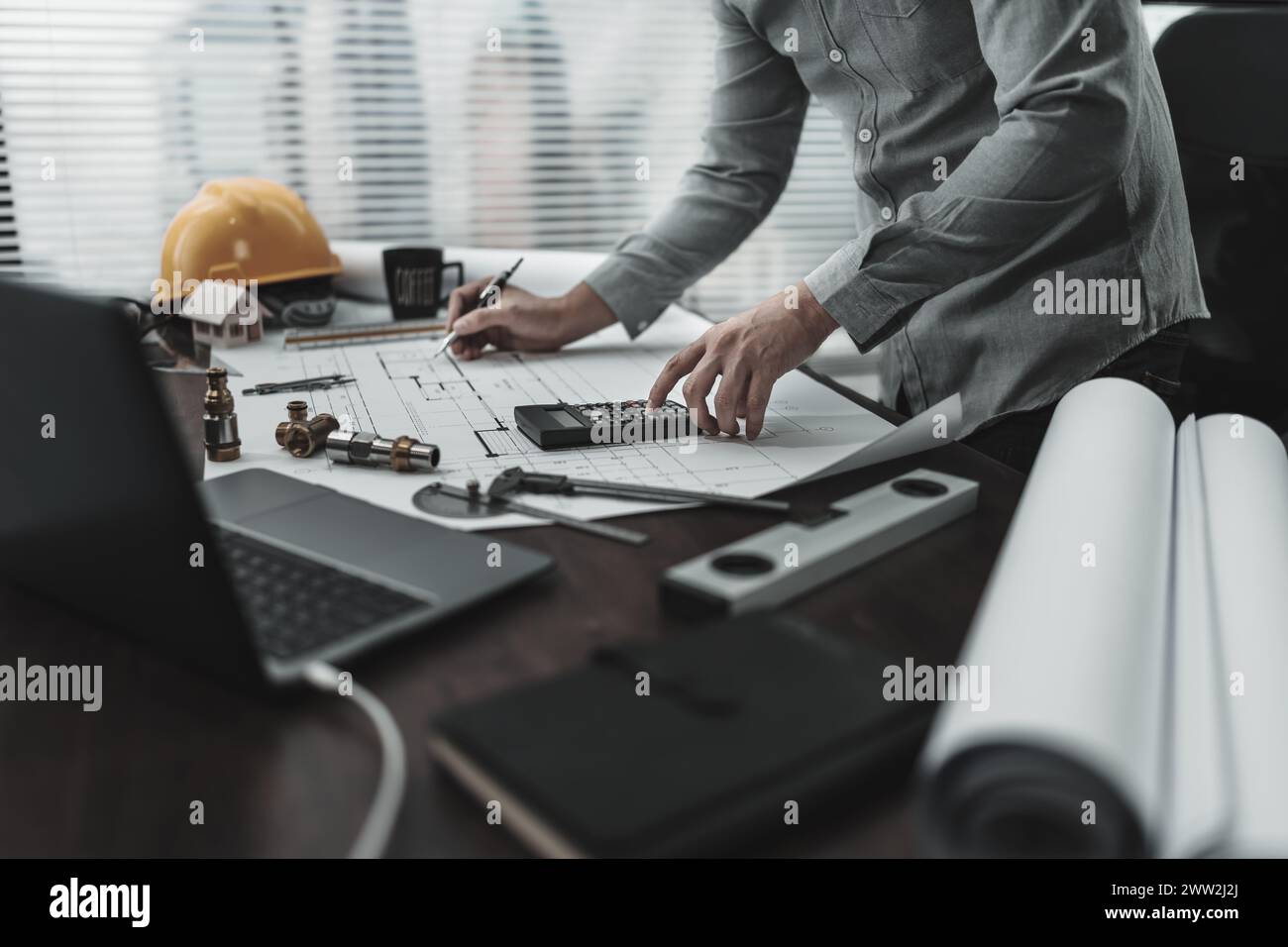 Engineering working with drawings inspection and press calculator on ...