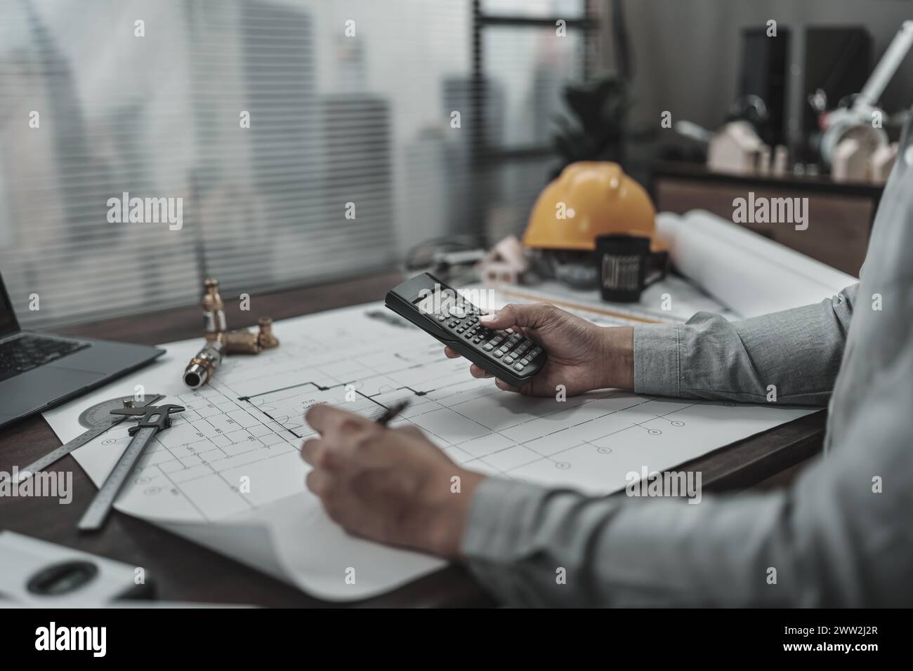 Engineering working with drawings inspection and press calculator on ...
