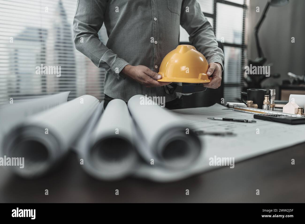 Engineering hold safety helmet. Engineer, Architect, Industry and ...