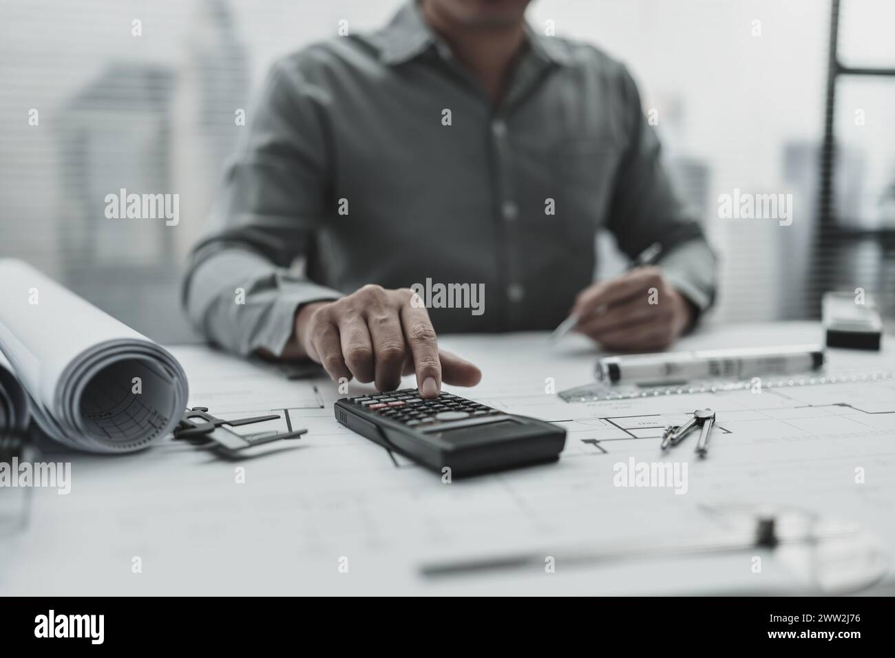 Engineering working with drawings inspection and press calculator on ...