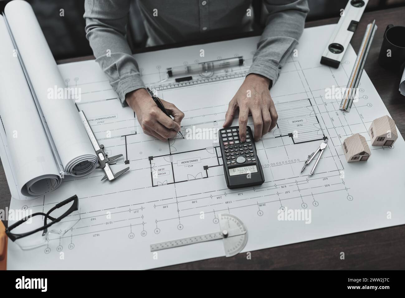 Engineering working with drawings inspection and press calculator on ...