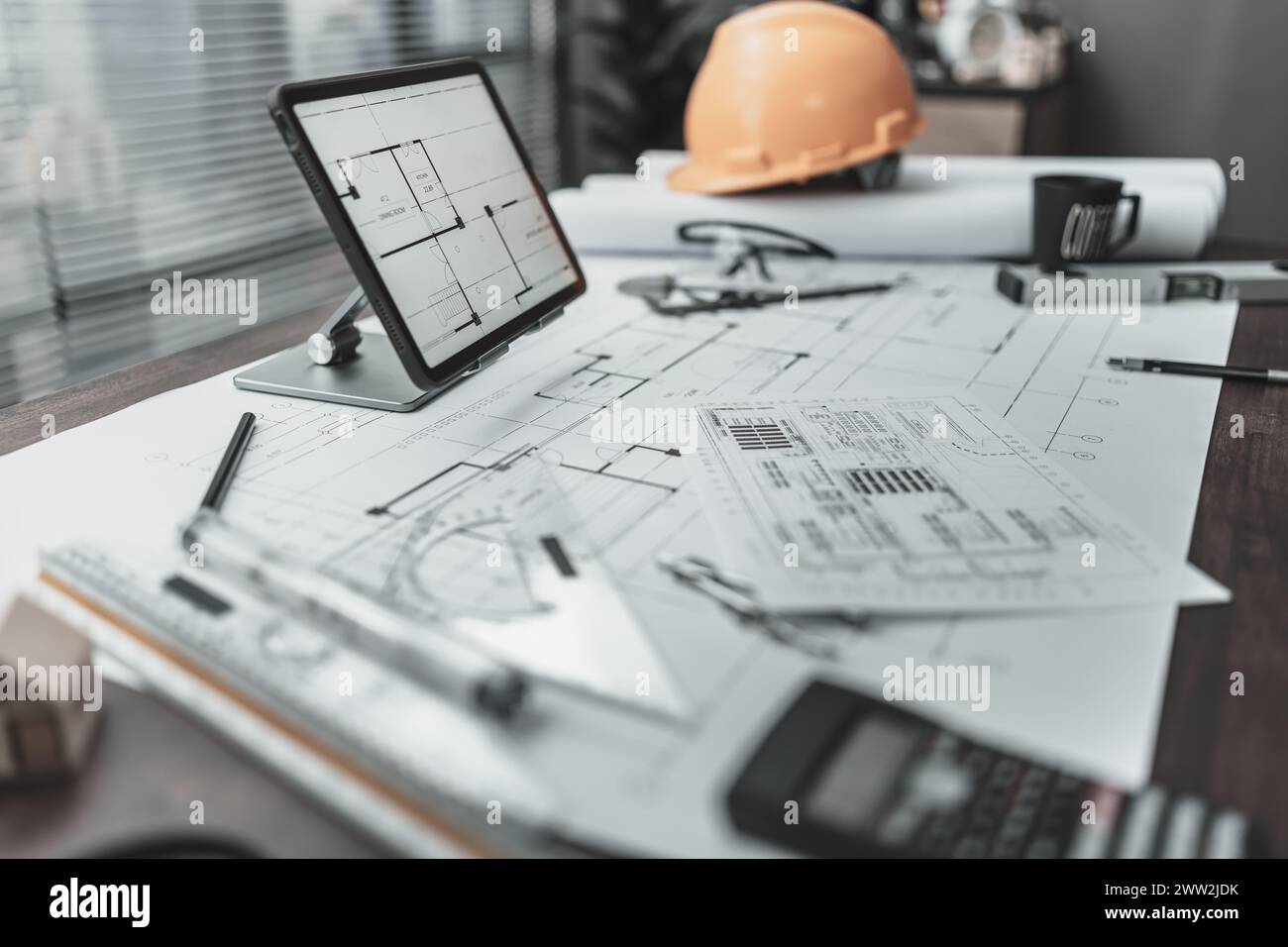 drawings inspection on Blueprint. Engineer, Architect, Industry and ...