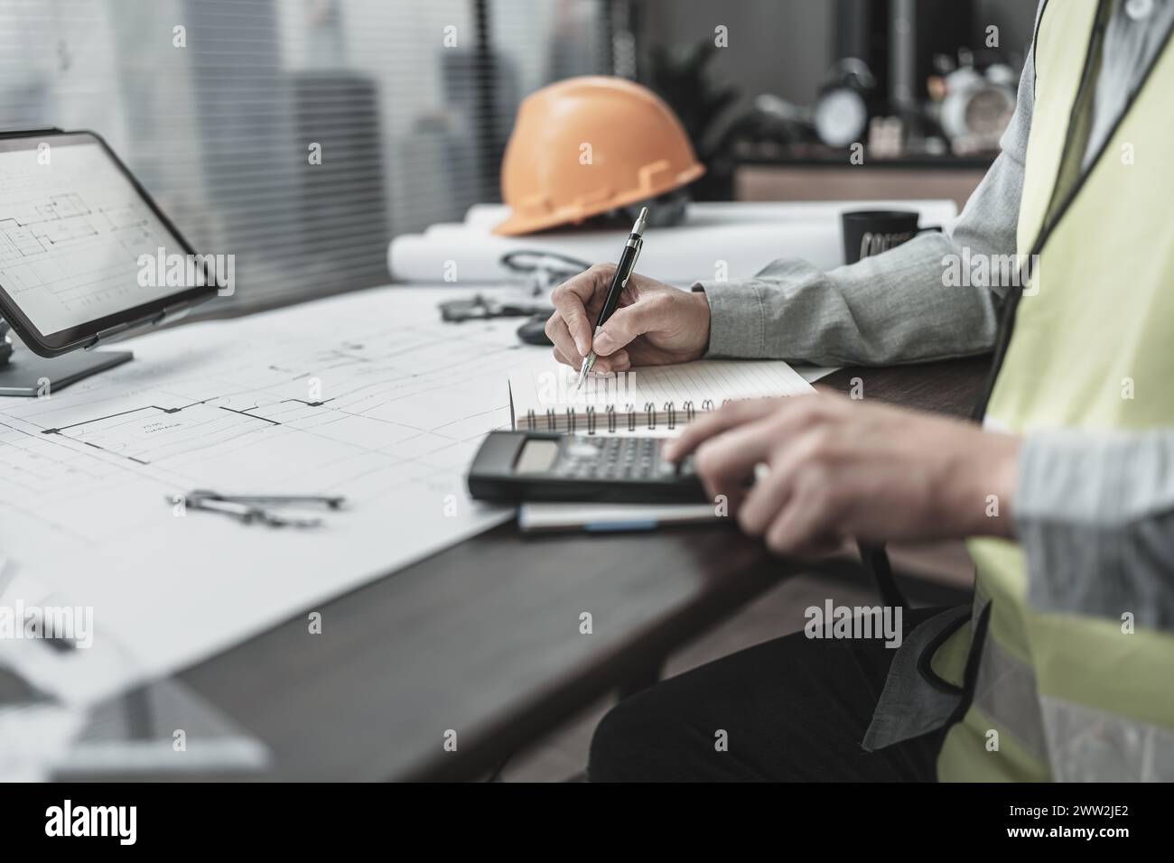 Engineering working with drawings inspection and press calculator on ...