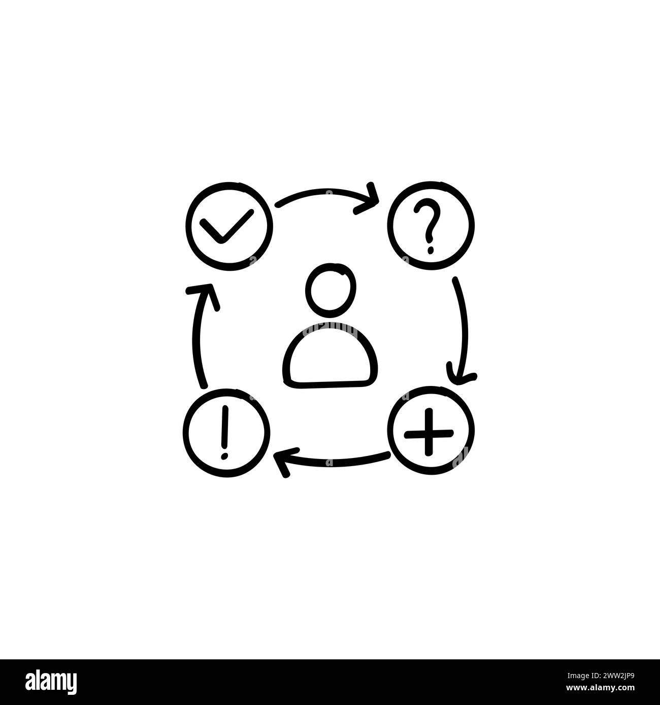 Daily routine illustration Black and White Stock Photos & Images - Alamy