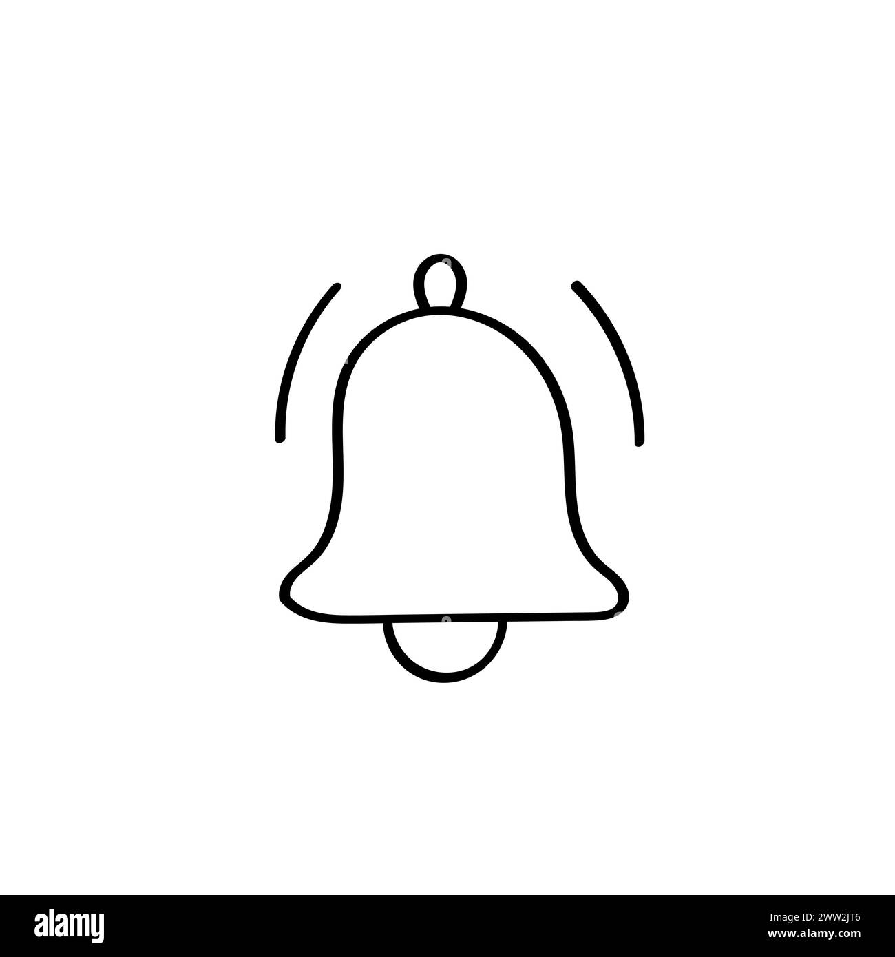 Icon school hand bell Black and White Stock Photos & Images - Alamy