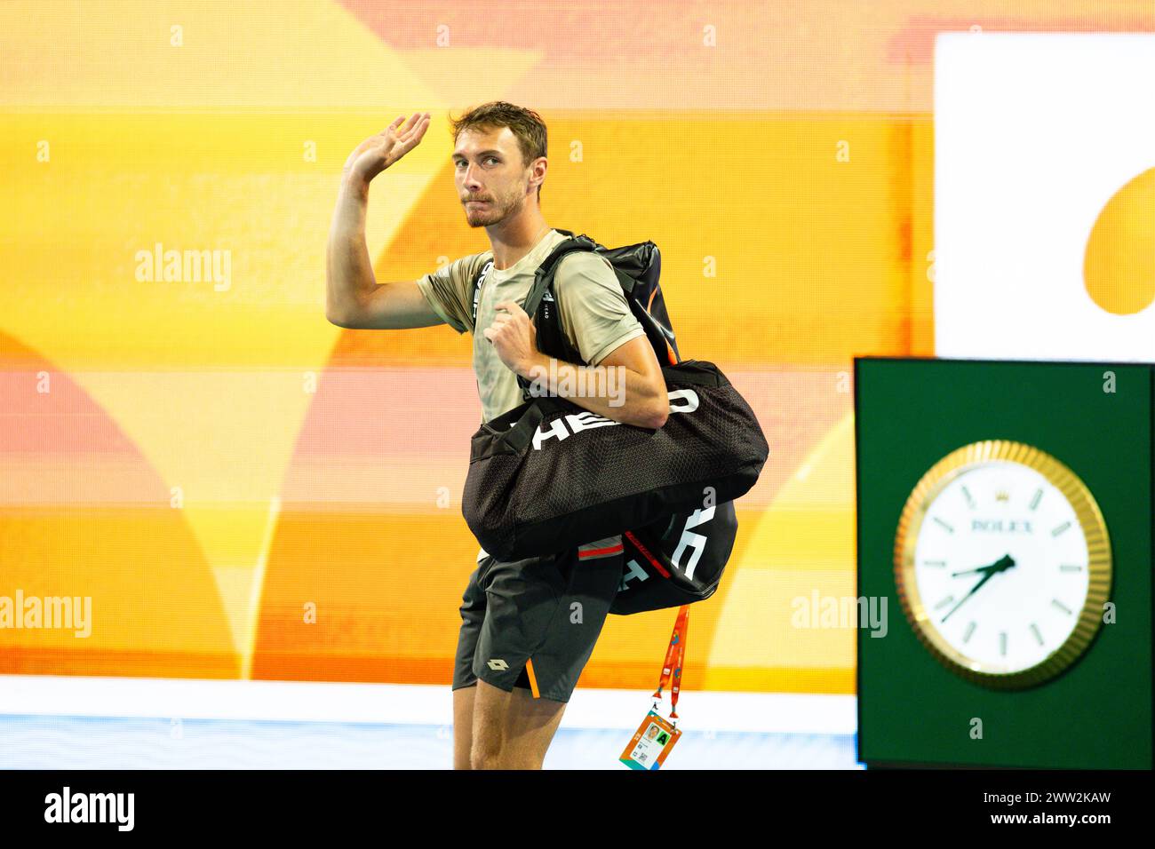 MIAMI GARDENS, FLORIDA - MARCH 20: Lukas Klein of Slovakia enters the ...