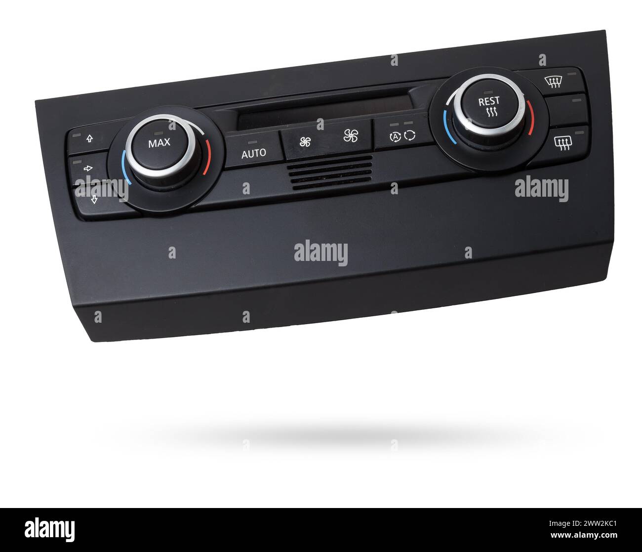 Close-up of climate control panel, Setting up and refueling the air ...