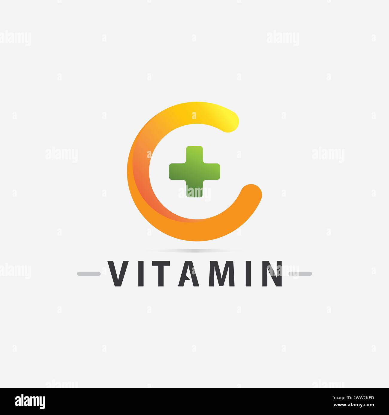 vitamin c logo vector design vector icon health nutrition Stock Vector ...