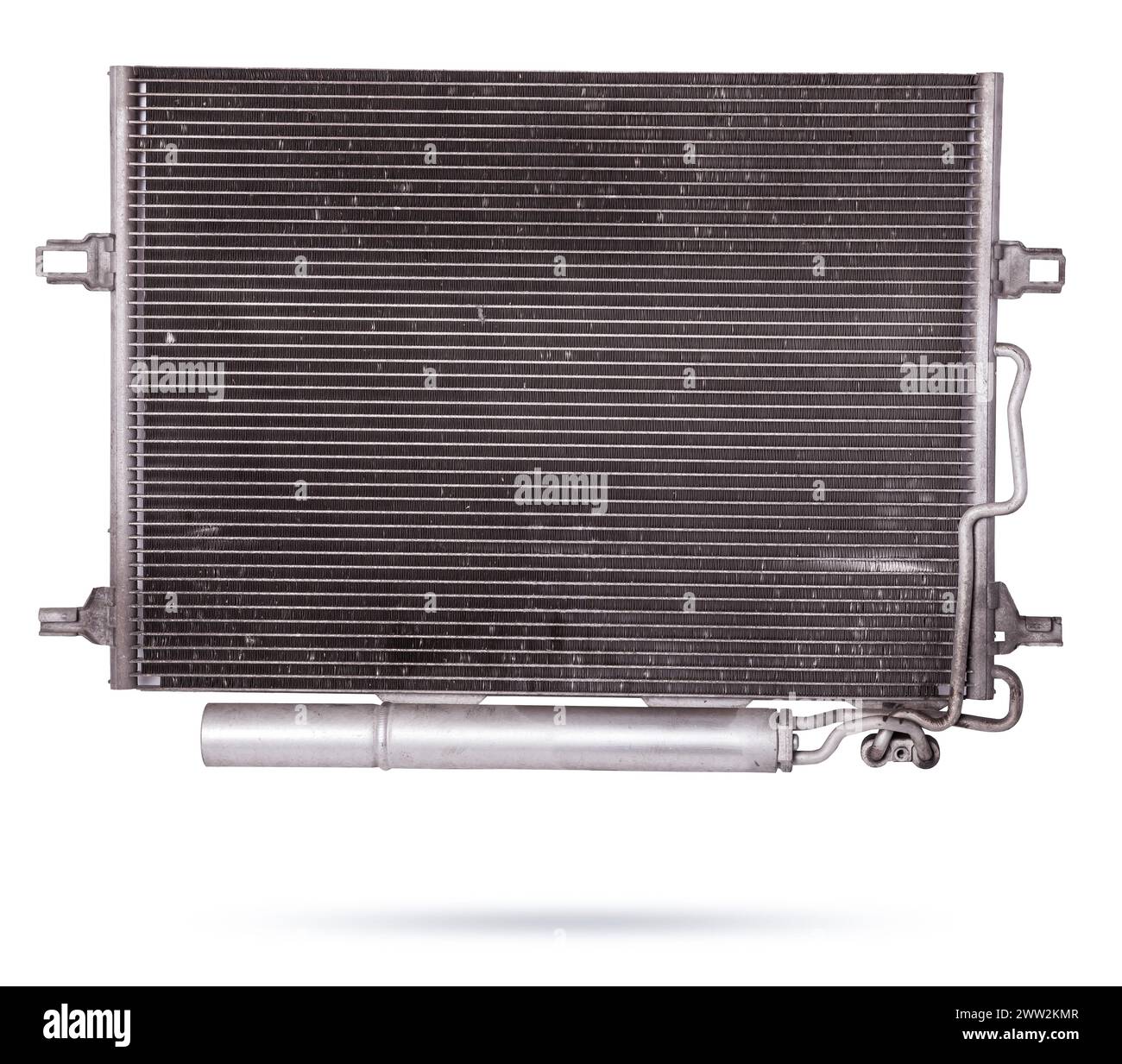 Car radiator heater isolated on white background. Spare cooling system ...