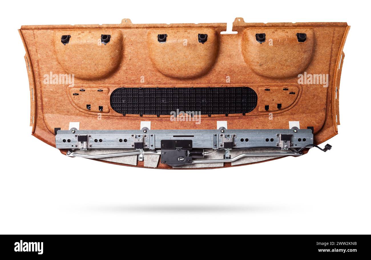 Sunblind on the glass of the rear window of the car black color close ...