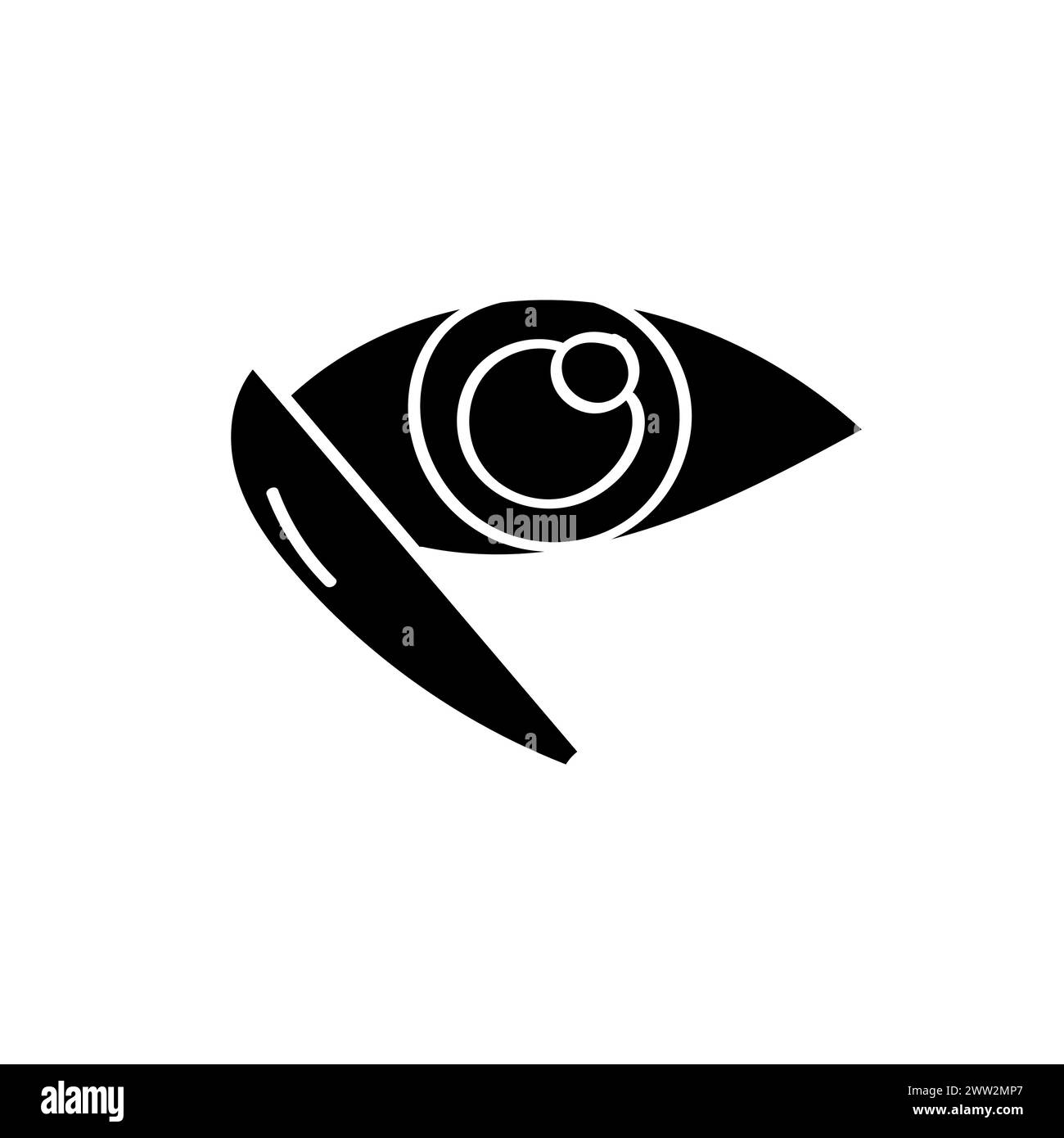 Hand Drawn flat icon for eye surgery Stock Vector Image & Art - Alamy