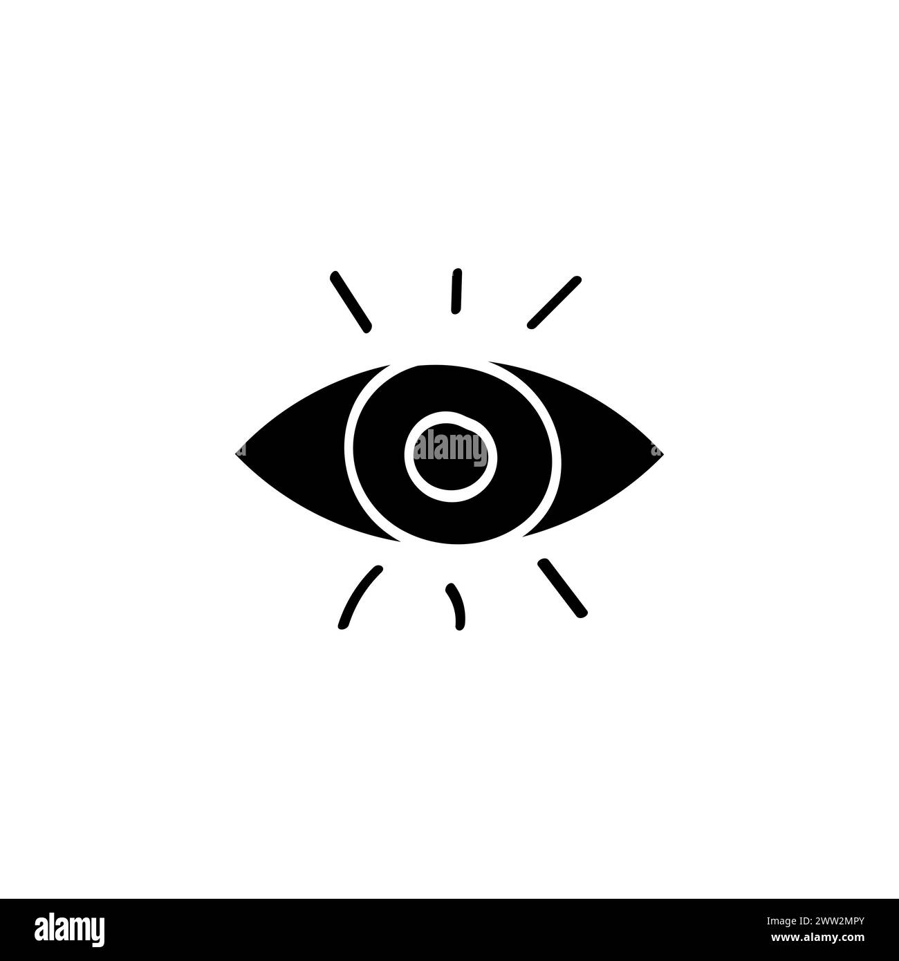 Hand Drawn flat icon for eye Stock Vector Image & Art - Alamy