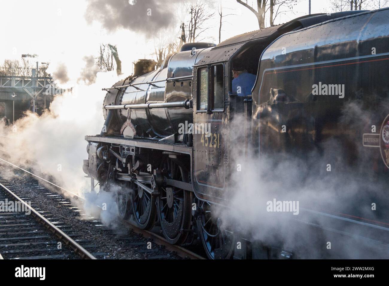A steam locomotive 45231 on the East Lancs Railway Stock Photo - Alamy