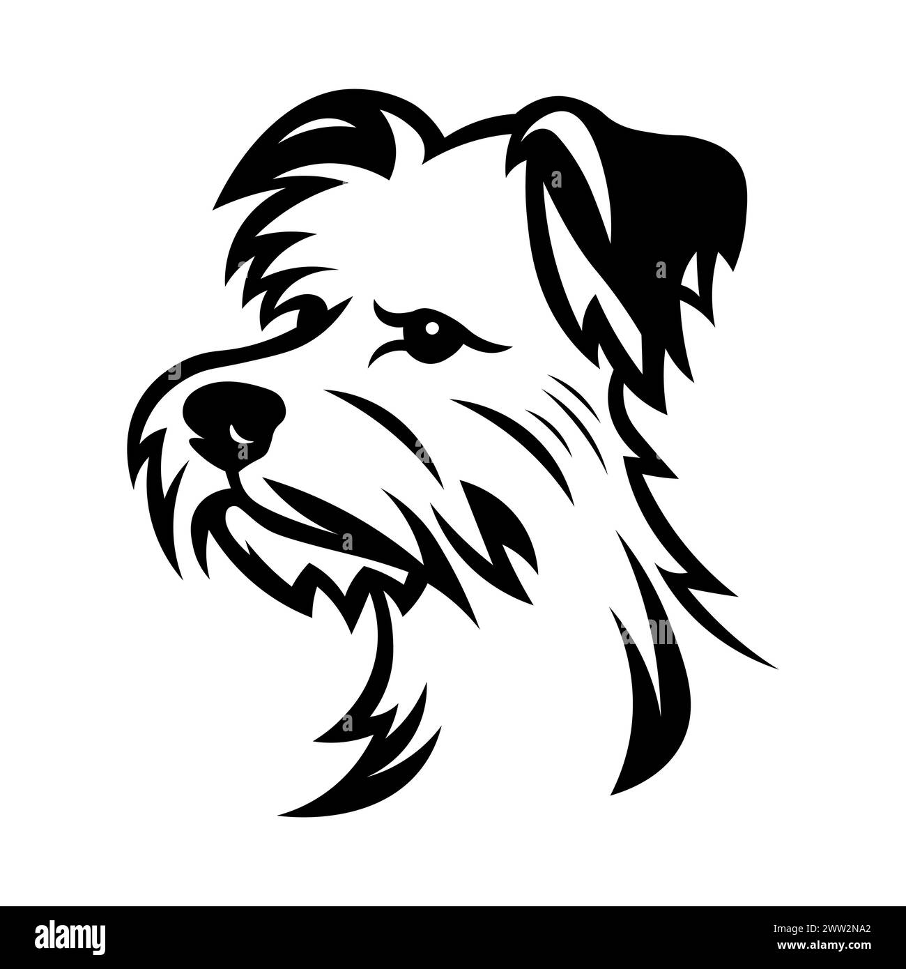 black vector dog icon on white background Stock Vector Image & Art - Alamy