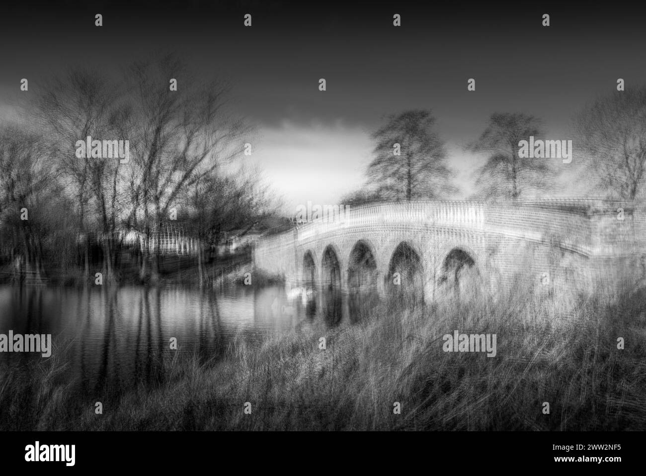 A bridge at Burton Constable with Intentional camera movement and ...