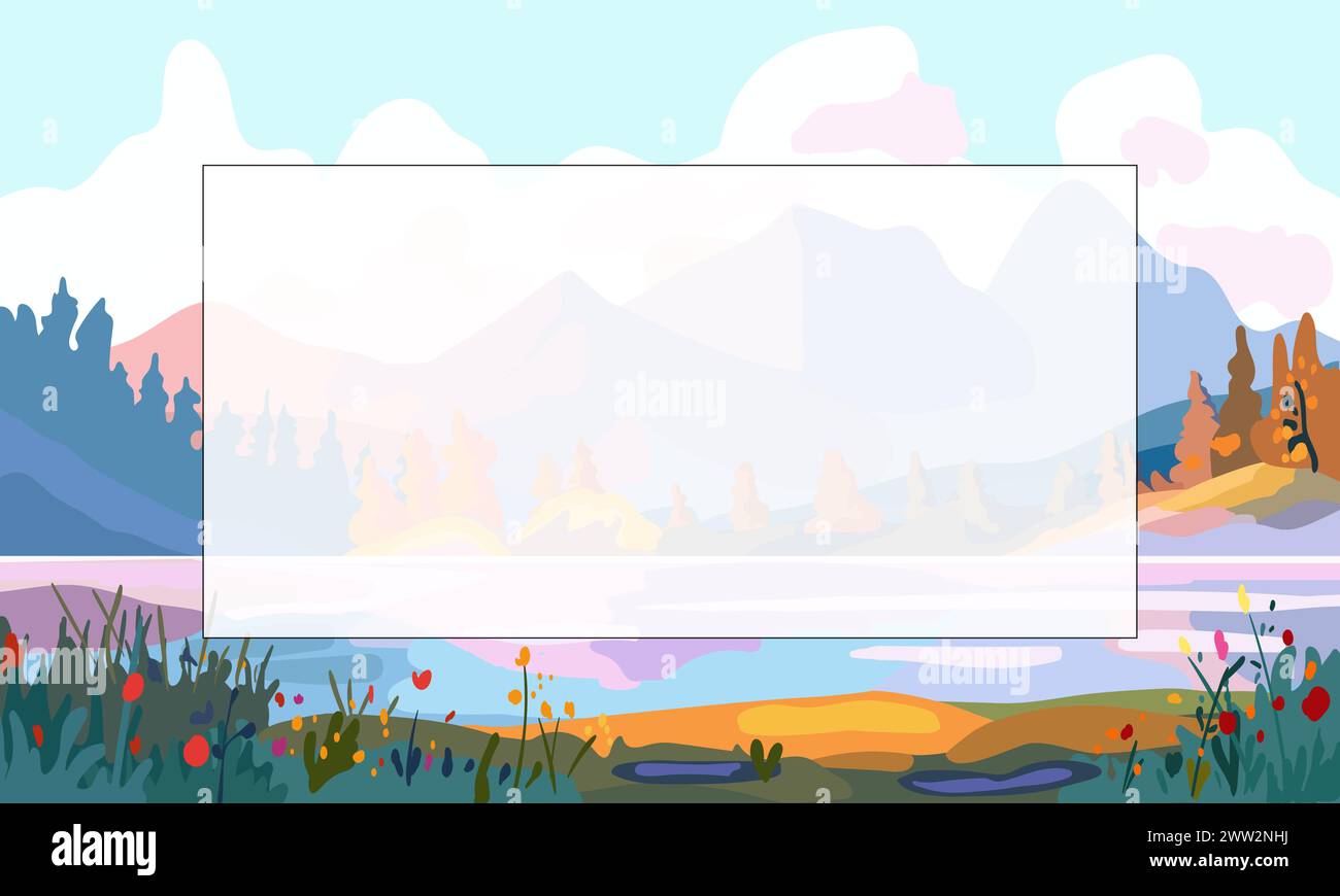 Landscape design near beautiful Stock Vector Images - Alamy