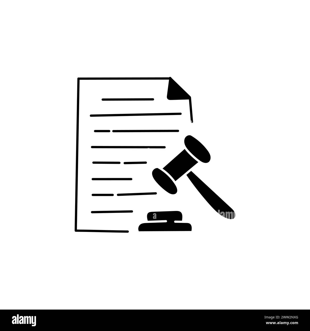 Hand Drawn flat icon for legal document Stock Vector Image & Art - Alamy